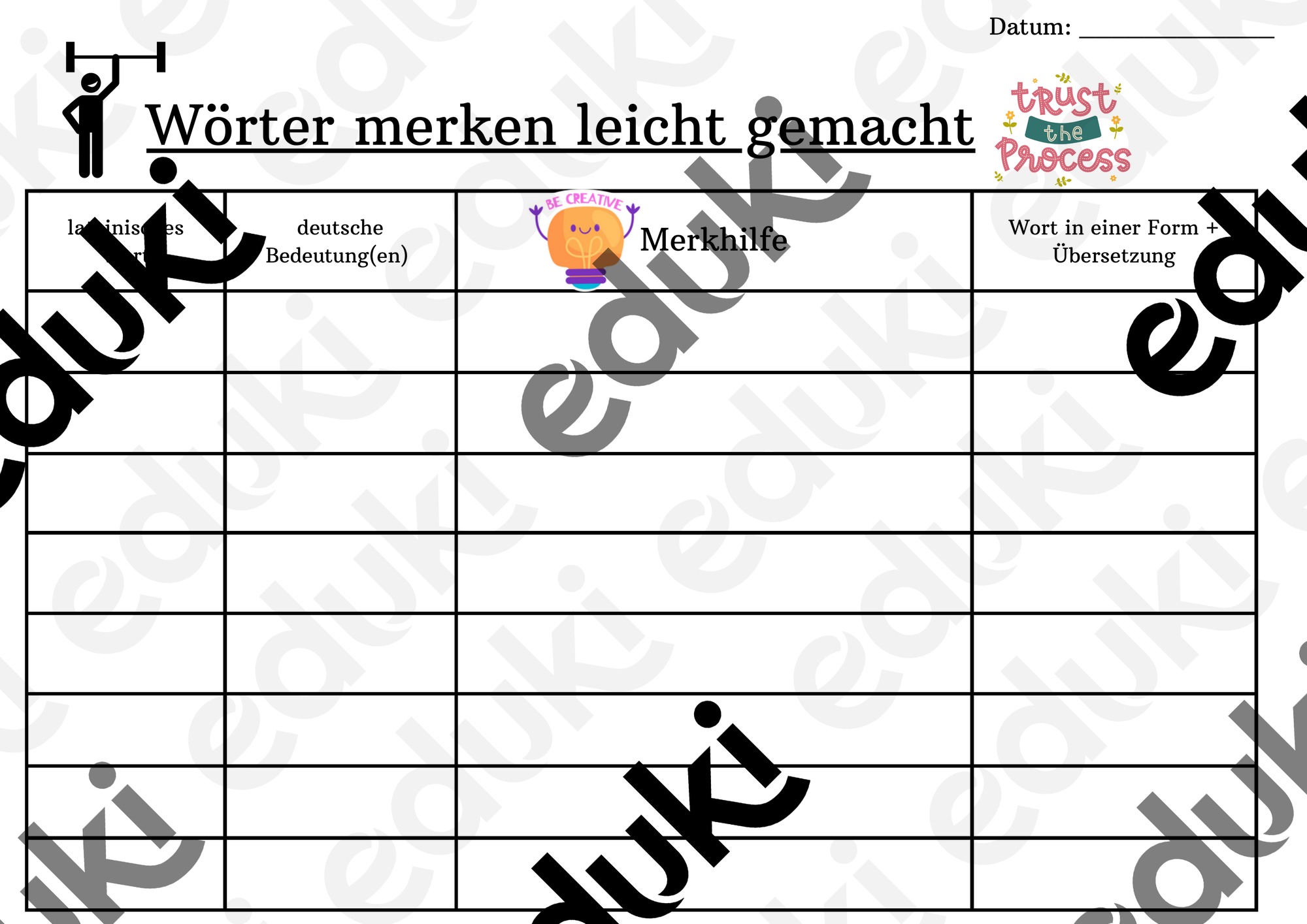 Wortschatz merken_Merkblatt_Latein – Unterrichtsmaterial im Fach Latein