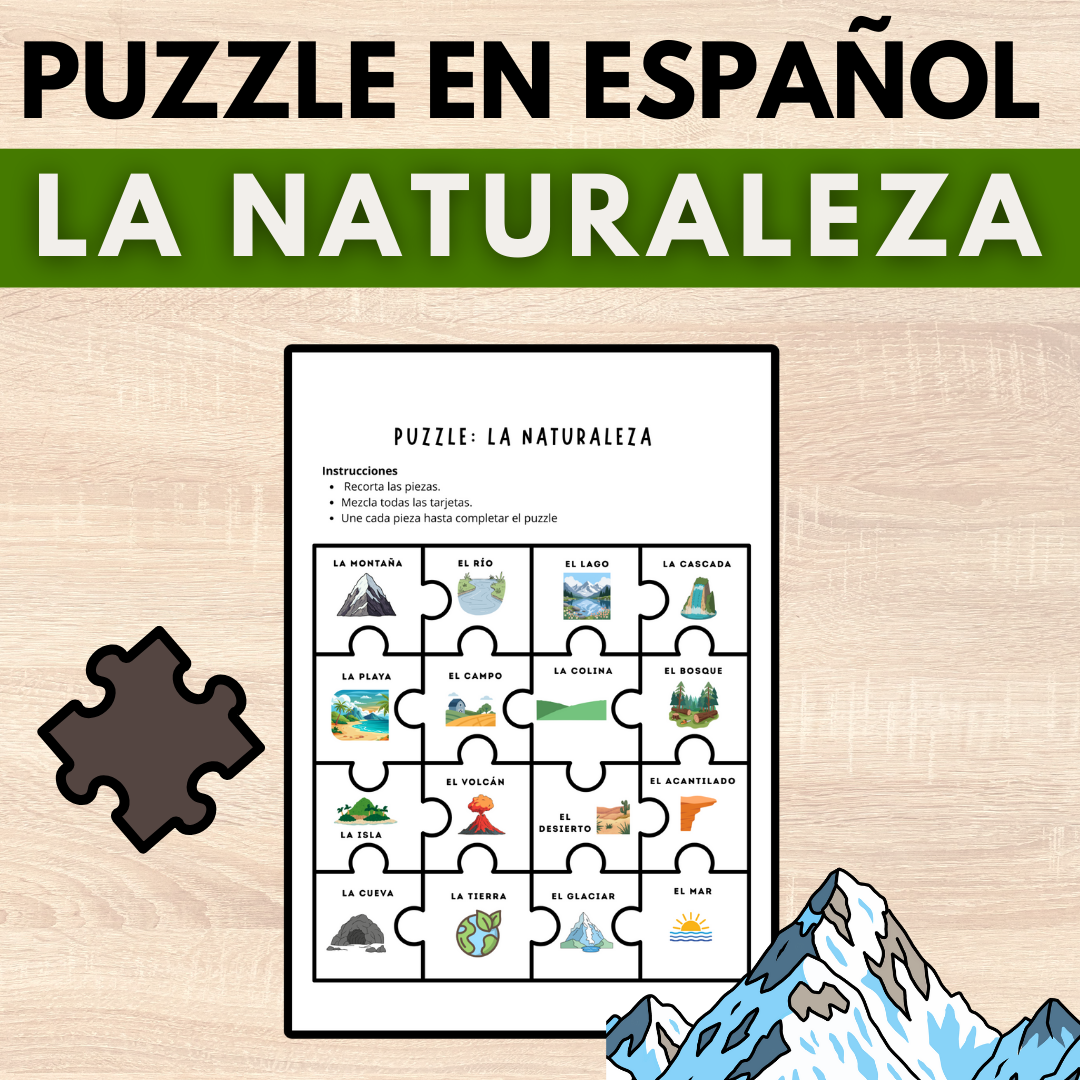 Nature Puzzle in Spanish | Puzzle de Naturaleza | - material de la ...