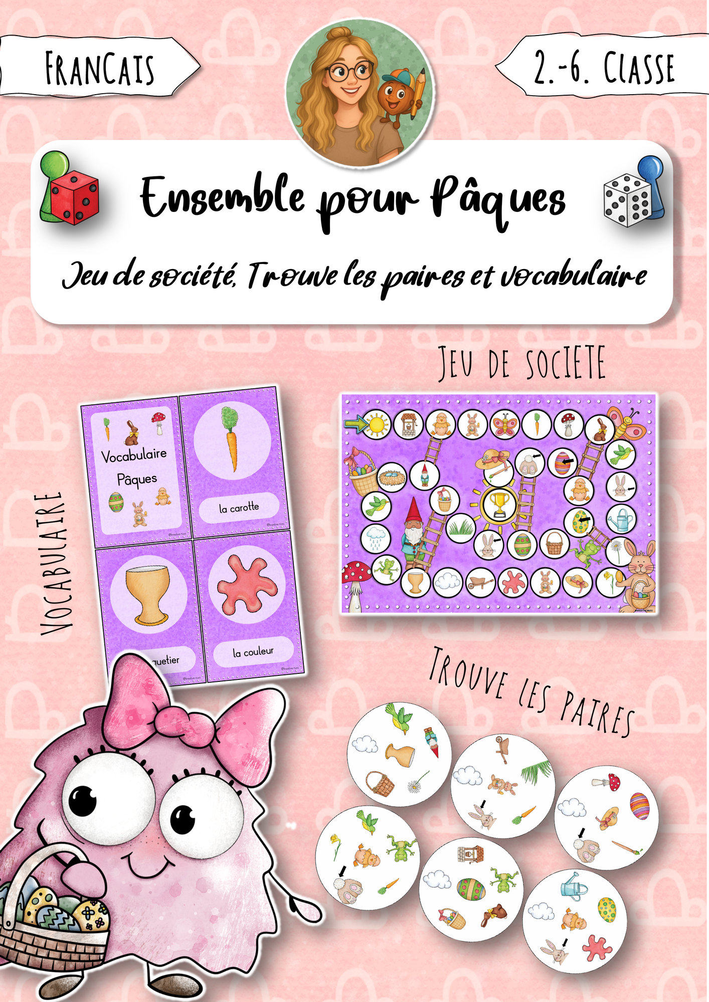 Pack de vocabulaire de Pâques – Jeux, plaisir et apprentissage du ...