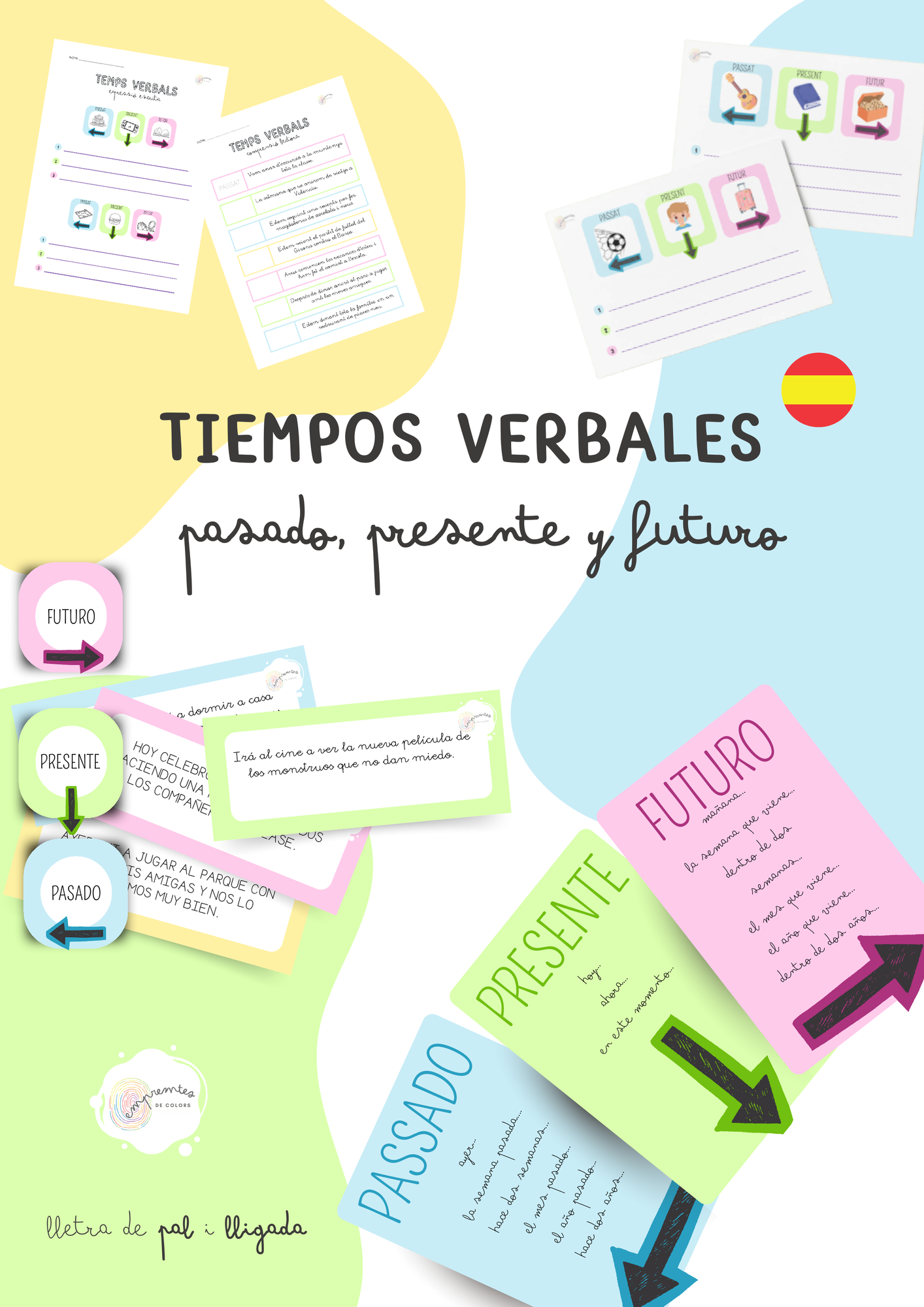 TIEMPOS VERBALES: PASADO PRESENTE Y FUTURO - material de la siguiente ...