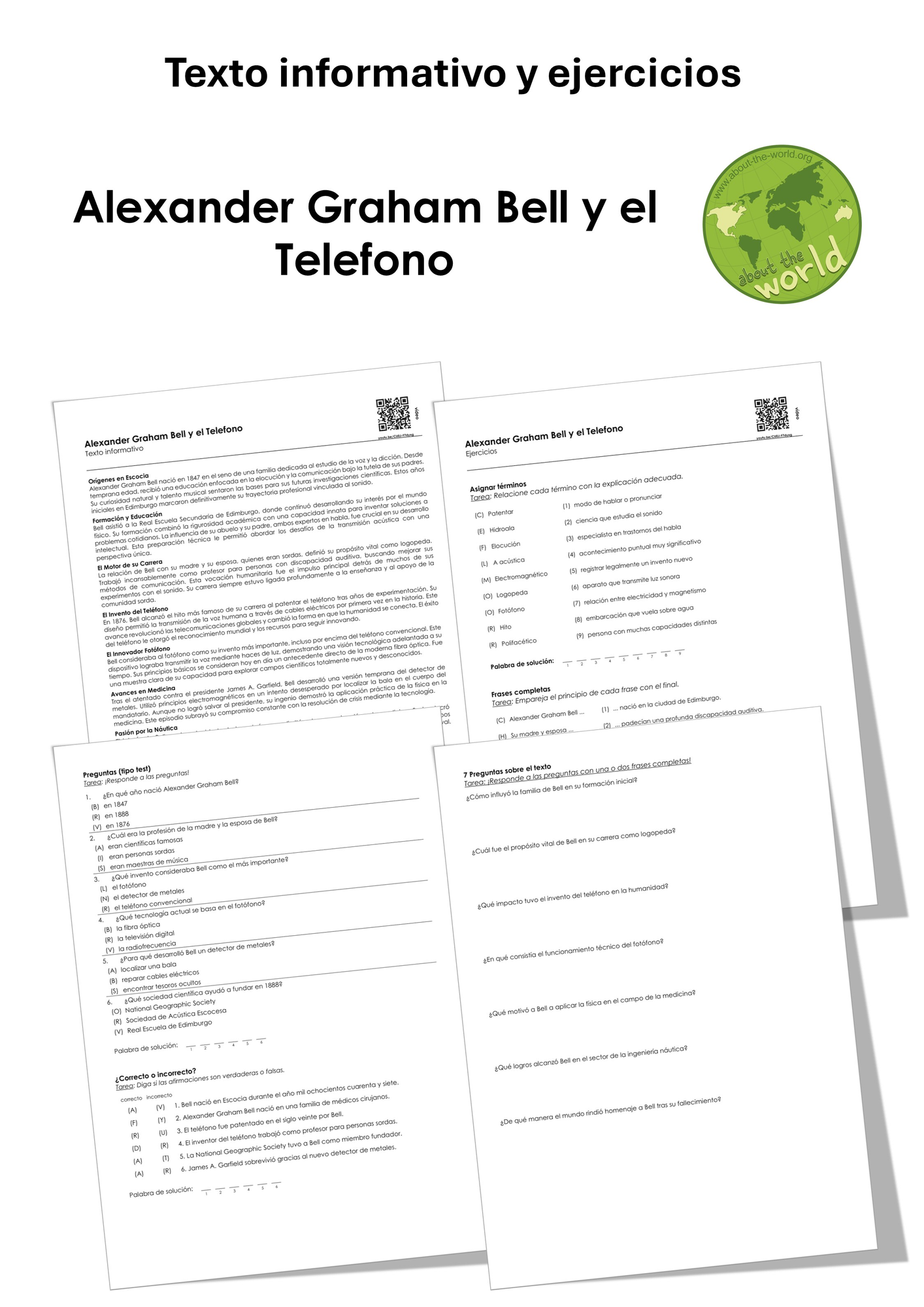 Alexander Graham Bell y el Telefono - material de la siguiente ...