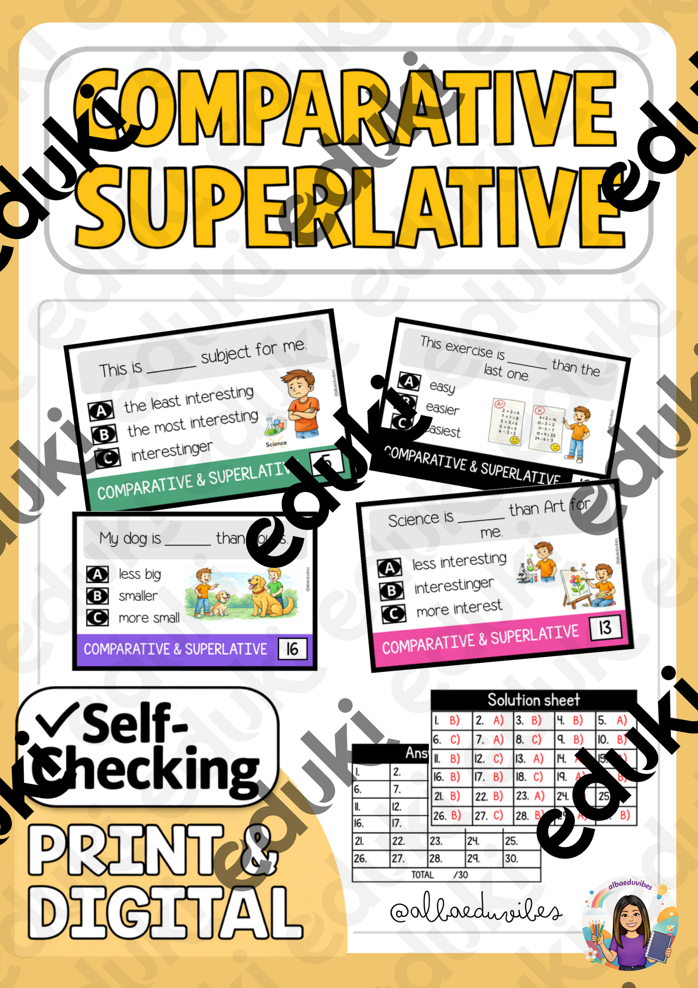 Comparative and Superlative (Task Cards) - Materiale didattico per le ...