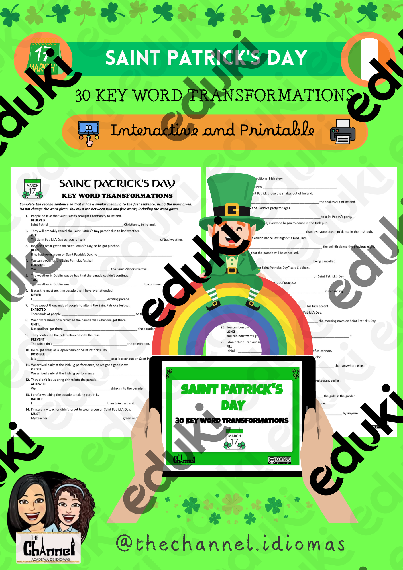SAINT PATRICK’S DAY – B2 Key Word Transformations - Ressource ...
