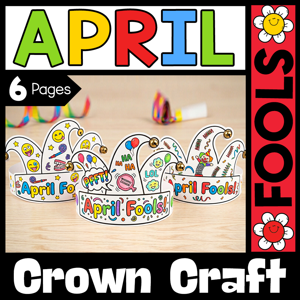 April Fools' Day Crown Craft – Unterrichtsmaterial im Fach Kunst