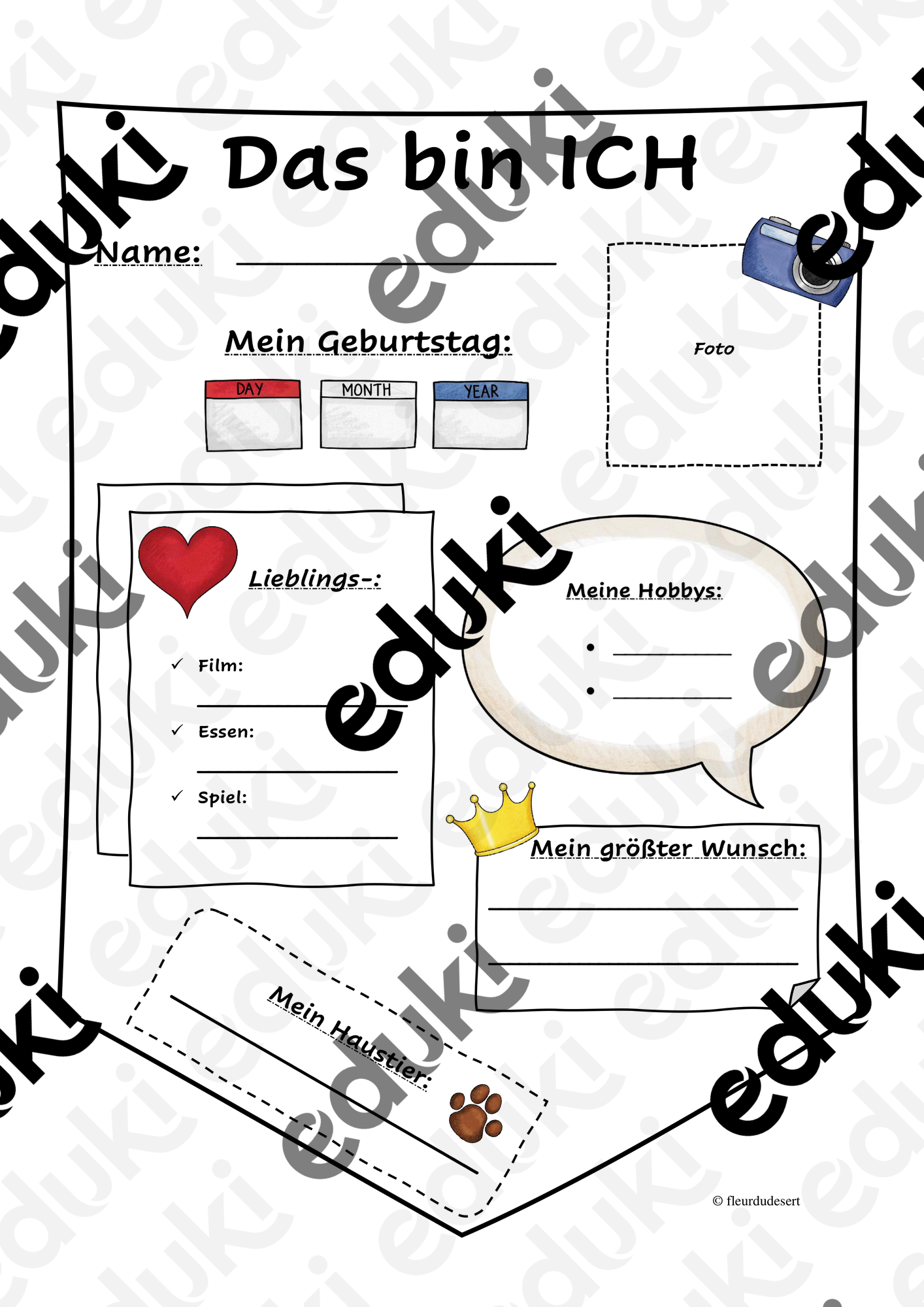 Wimpel: Das bin ich – Unterrichtsmaterial im Fach Fachübergreifendes