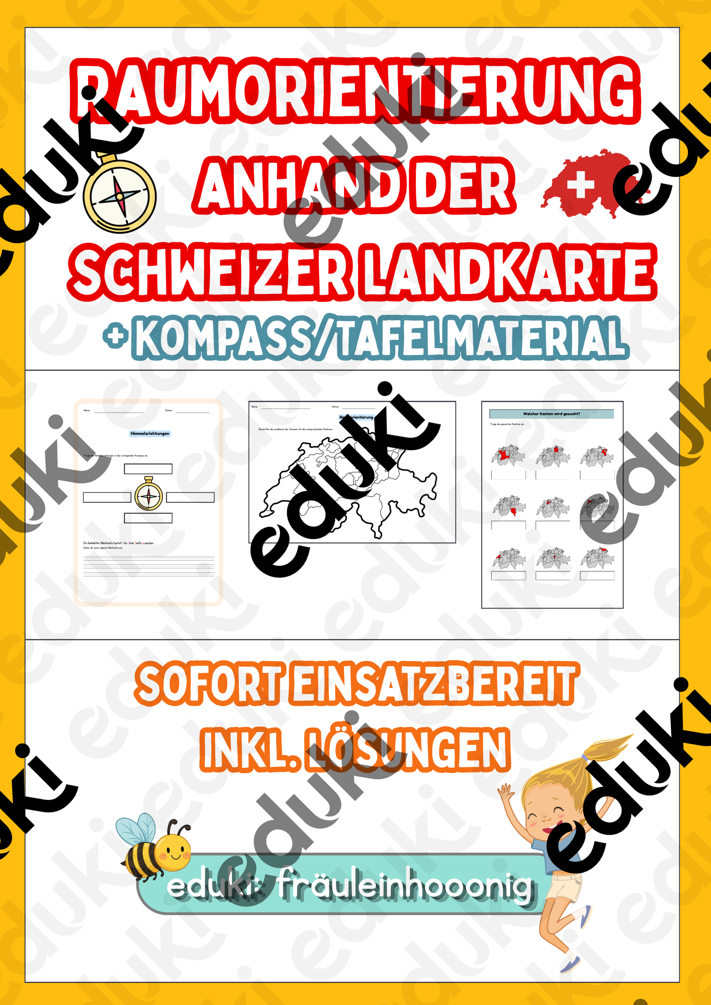 Raumorientierung anhand der Schweizer Landkarte – Unterrichtsmaterial ...