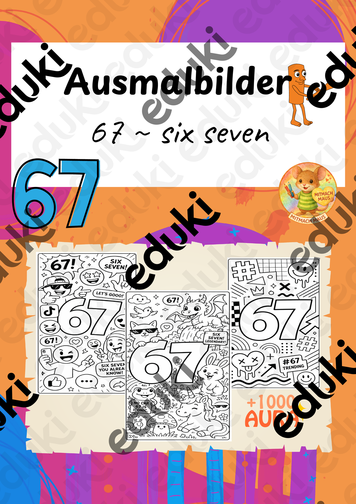 Ausmalbilder 67 ~ six seven – Unterrichtsmaterial in den Fächern ...