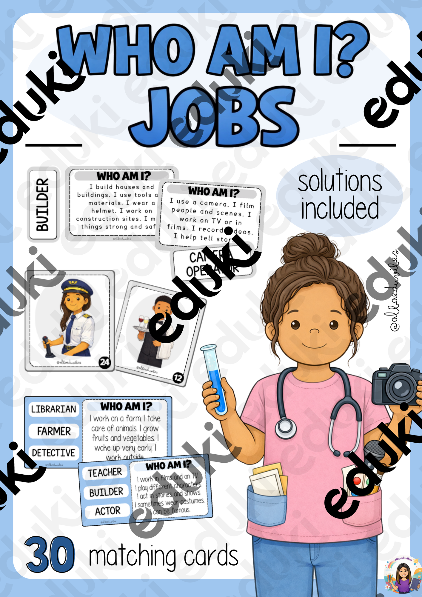 Jobs ( Who am I?) – Unterrichtsmaterial im Fach Englisch