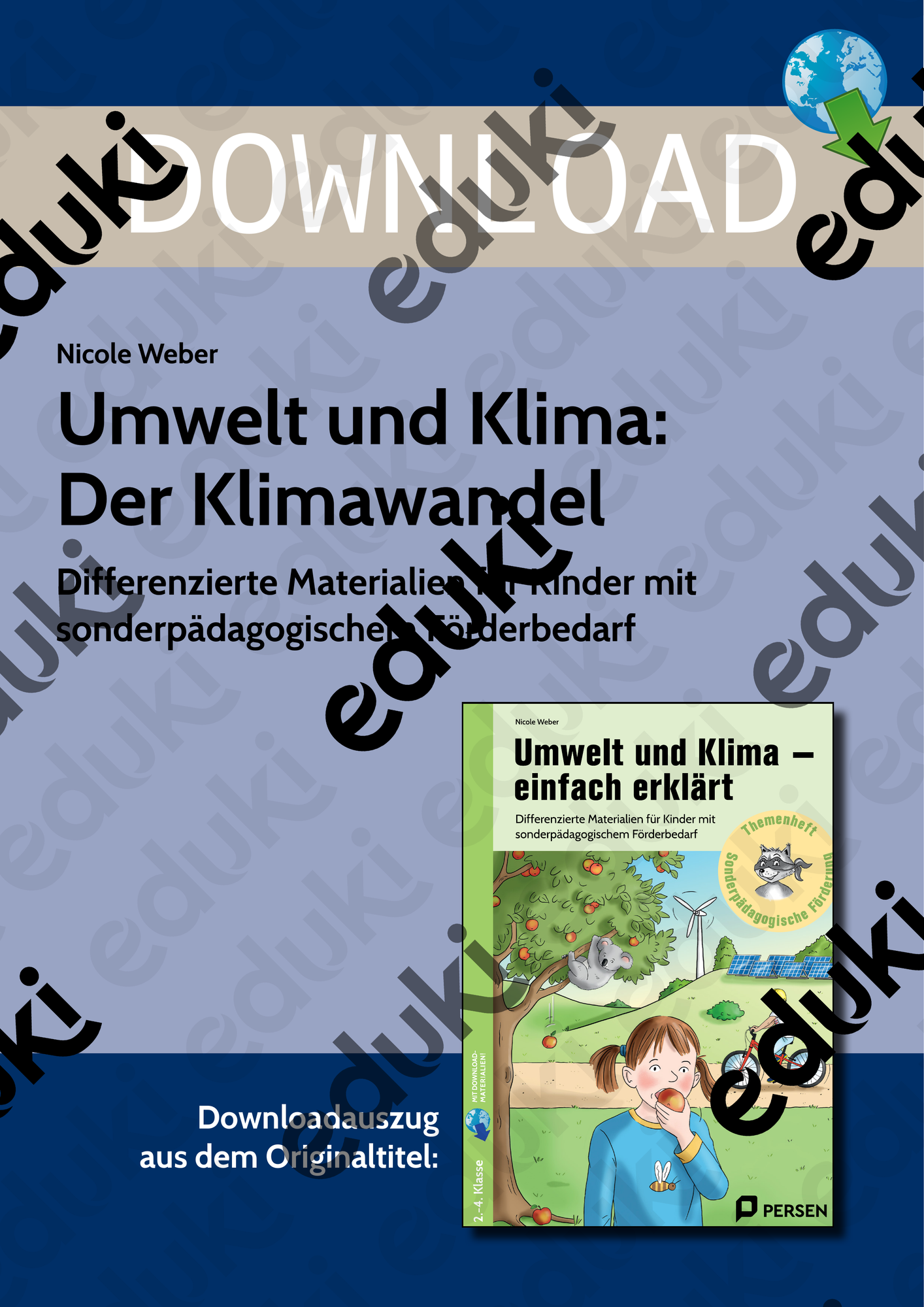 Umwelt und Klima: Der Klimawandel - SoPäd – Unterrichtsmaterial im Fach ...