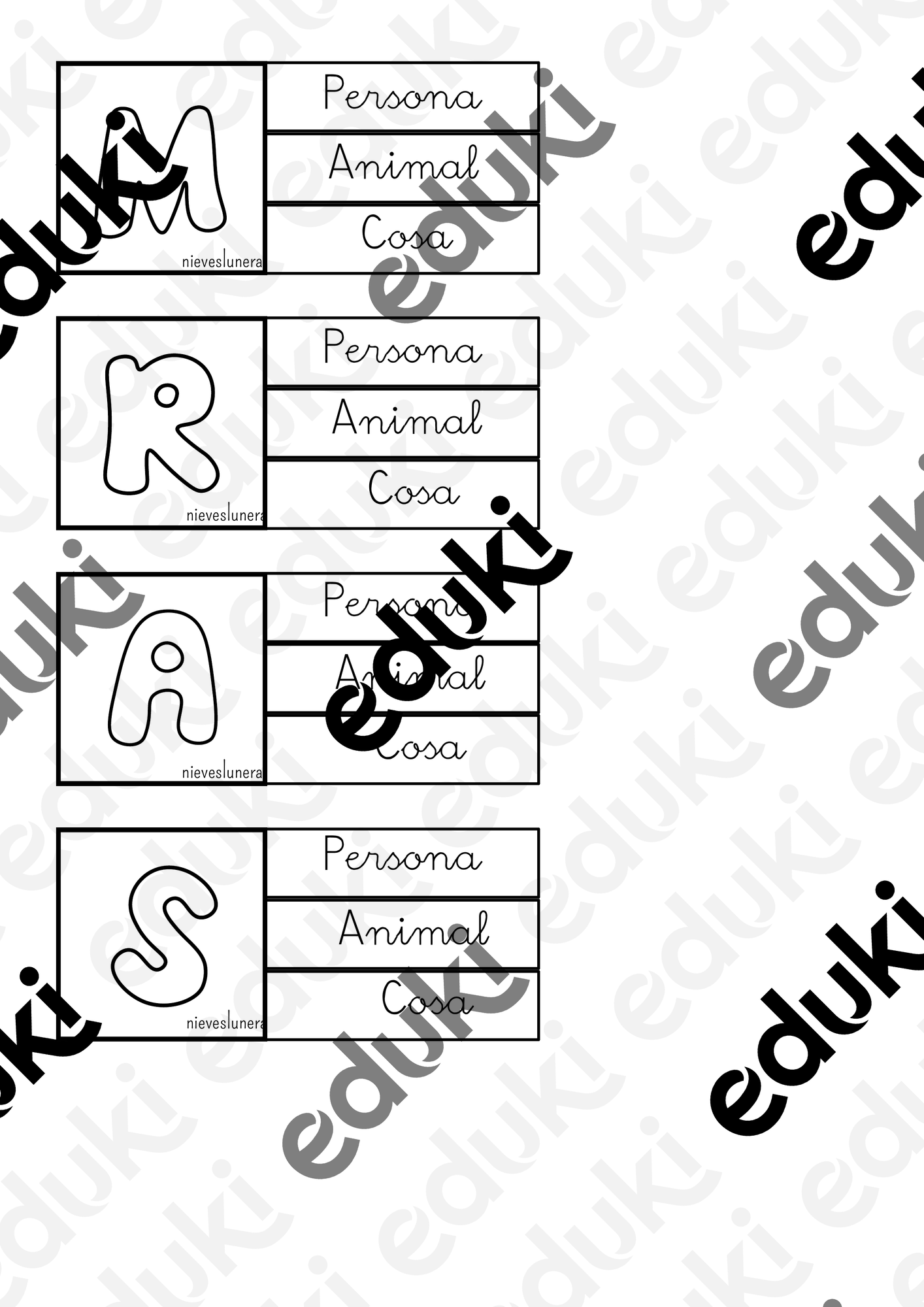 flipbook - palabras que empiezan por - material de la siguiente ...