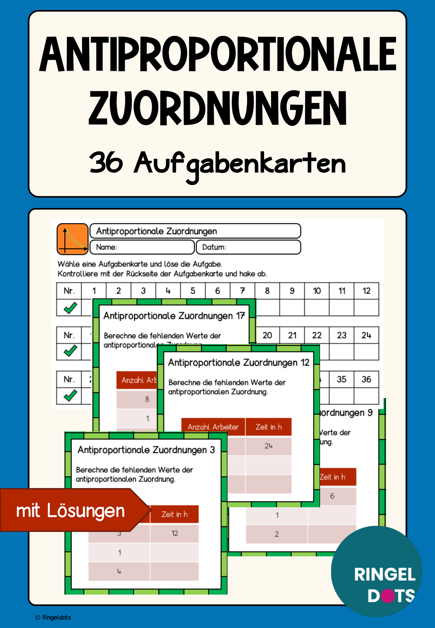 Antiproportionale Zuordnungen Aufgaben Pdf