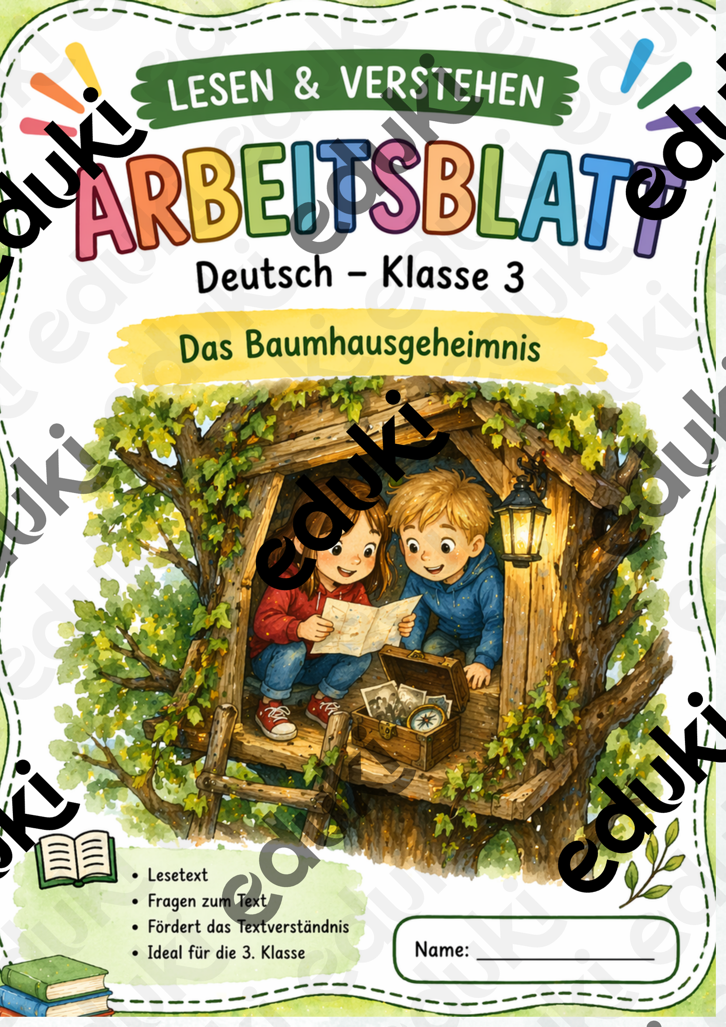 Lesen und verstehen - Baumhausgeheimnis Klasse 3 – Unterrichtsmaterial ...