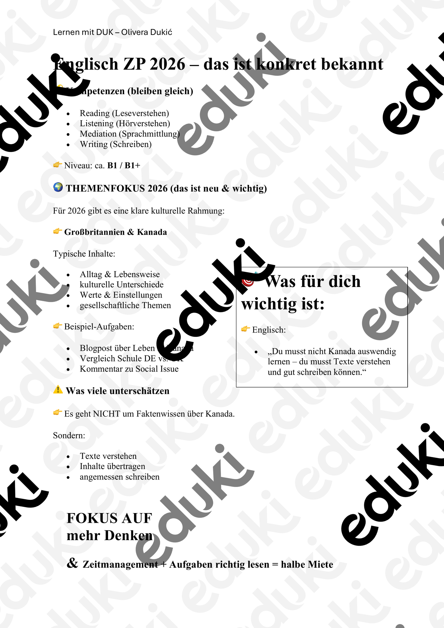 Zp 10 Nrw Englisch Beispielaufgaben