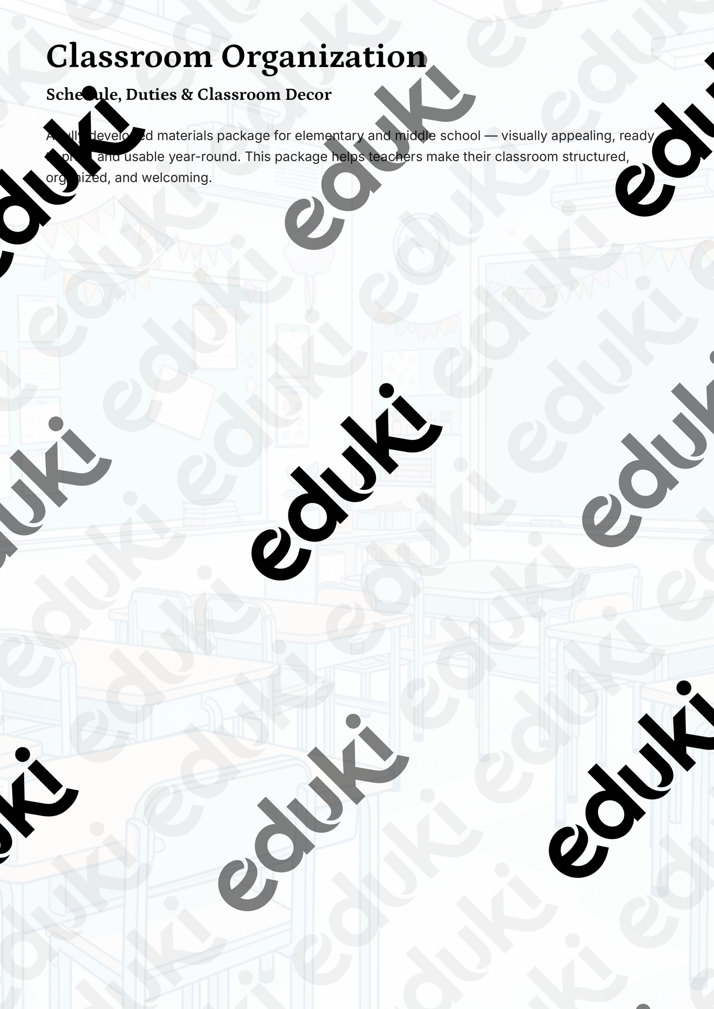 Classroom Organization System – Schedule, Jobs & Classroom Setup ...