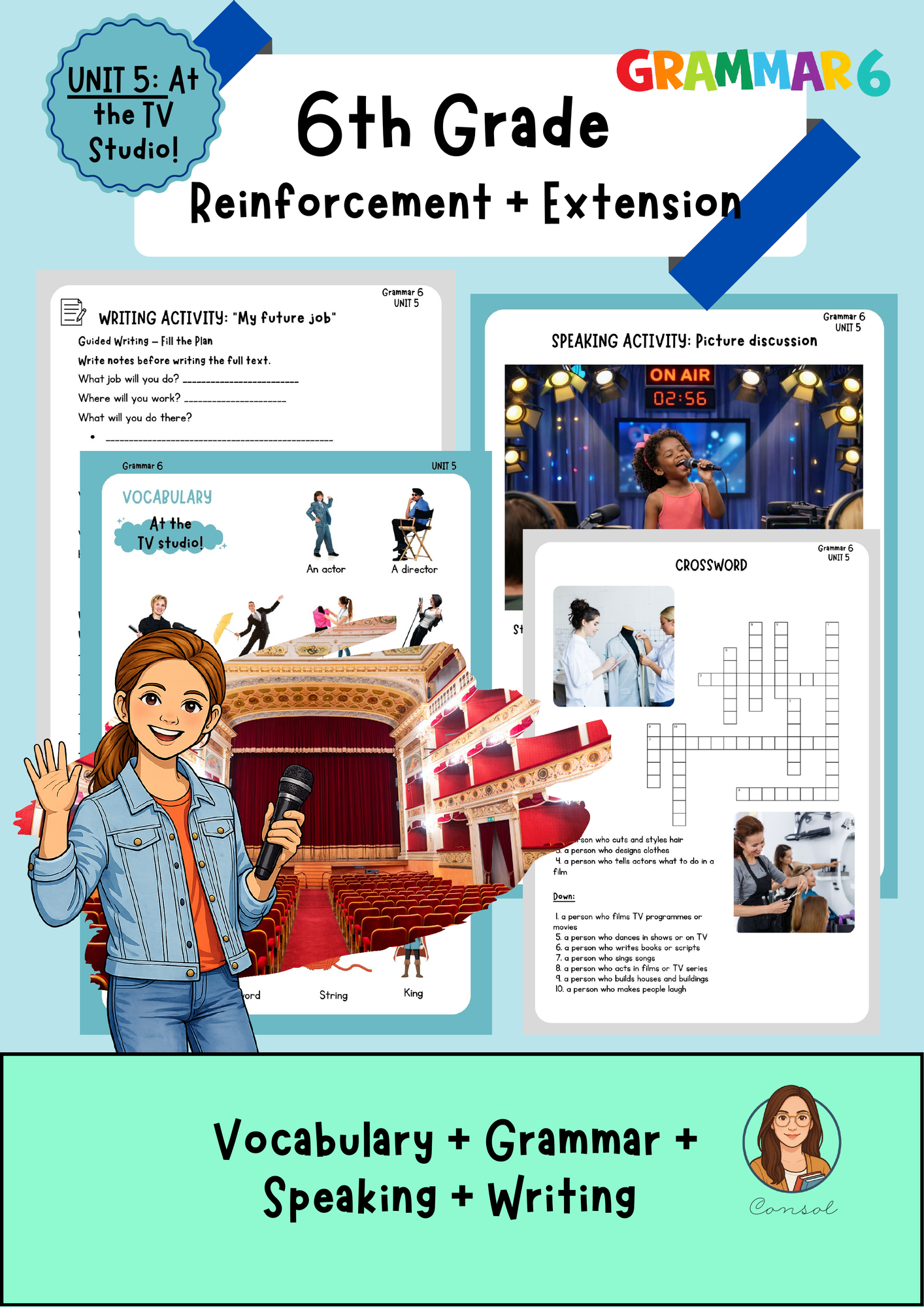 🎬 Grammar 6 - Unit 5: At the TV Studio! Vocabulary, Grammar, Speaking ...