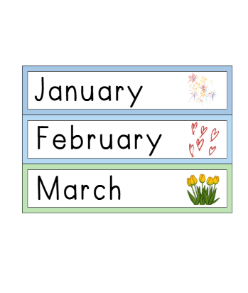 Months of the Year – Unterrichtsmaterial im Fach Englisch