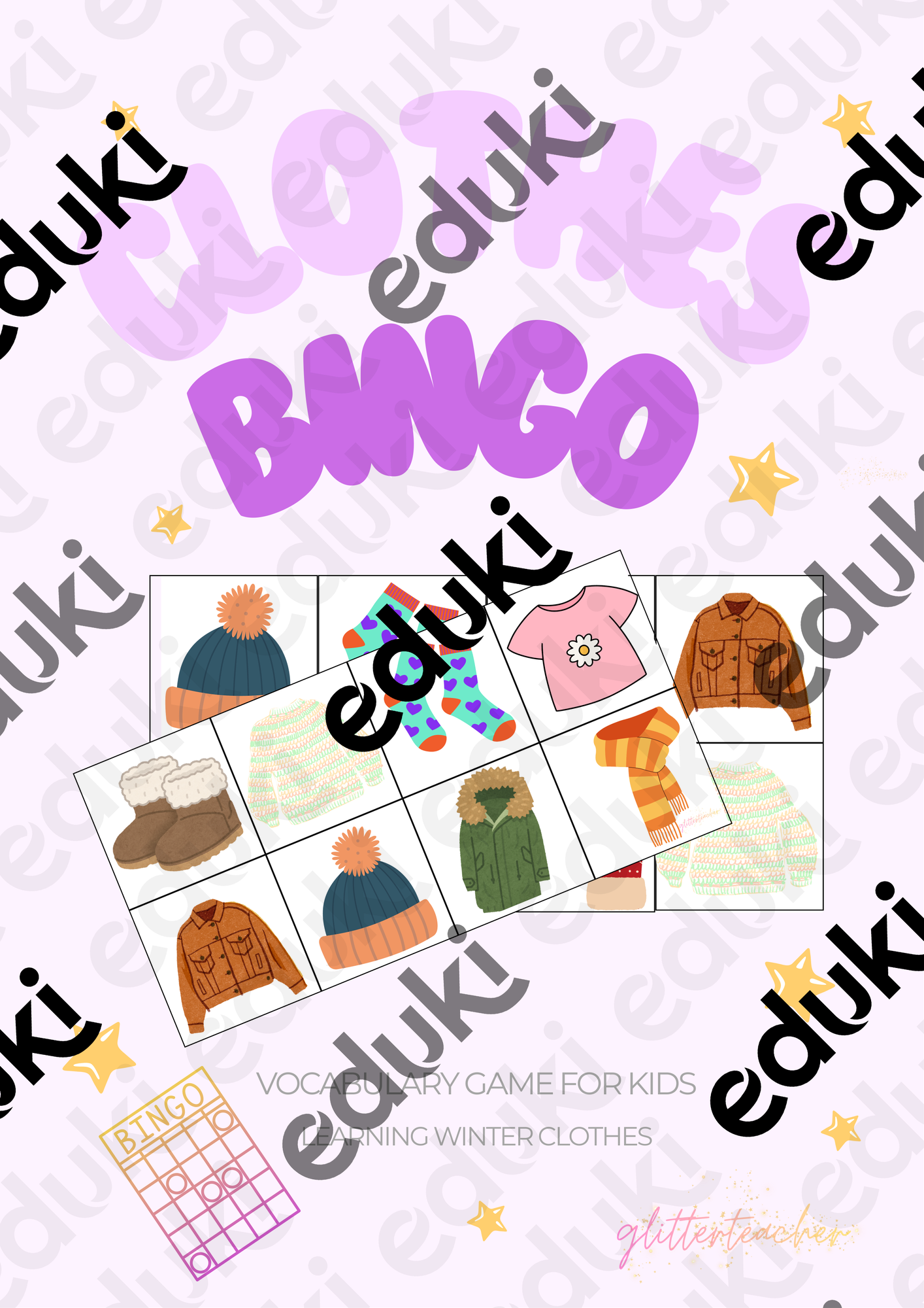WINTER CLOTHES BINGO - material de la siguiente asignatura Inglés / English