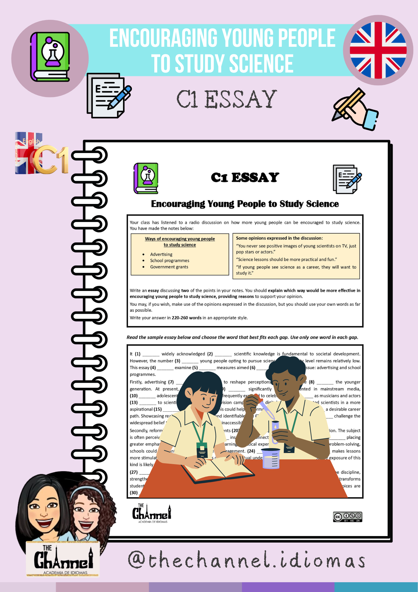 ENCOURAGING YOUNG PEOPLE TO STUDY SCIENCE – C1 Essay ...