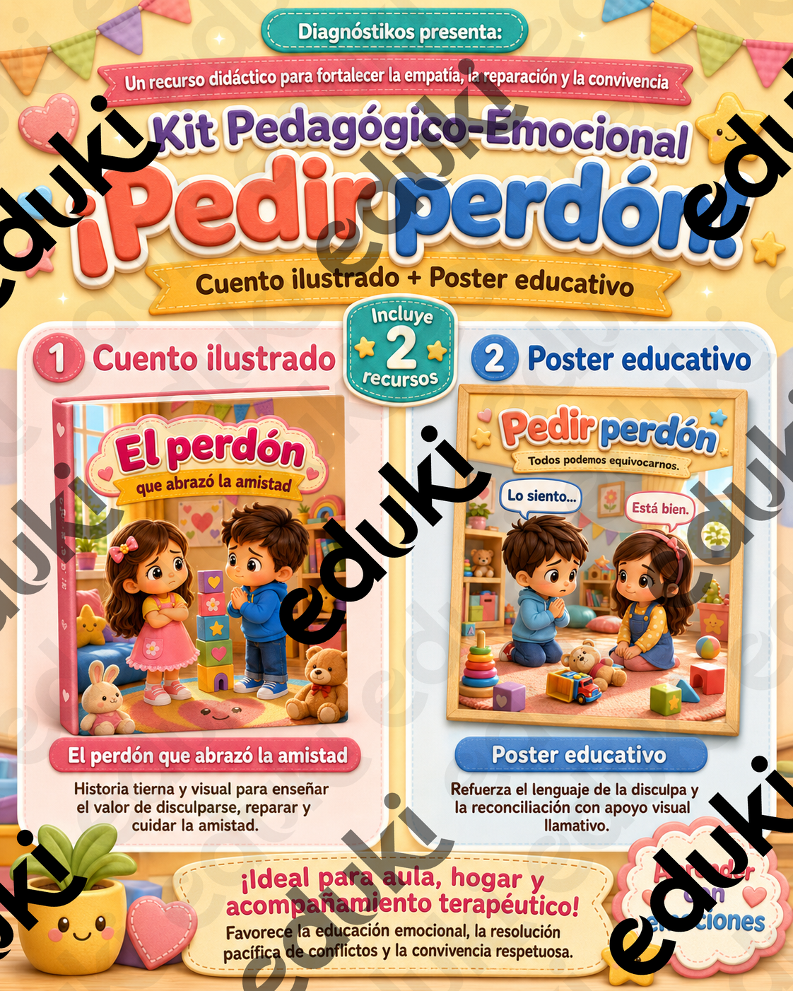 Kit Pedagógico Socioemocional: El valor de pedir perdón (Cuento ...