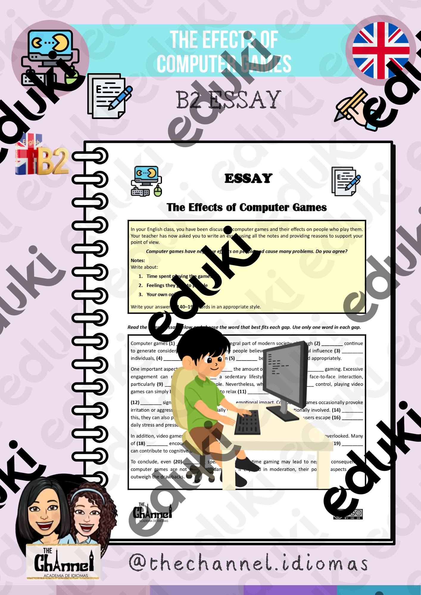 THE EFFECTS OF COMPUTER GAMES – B2 Essay - material de la siguiente ...
