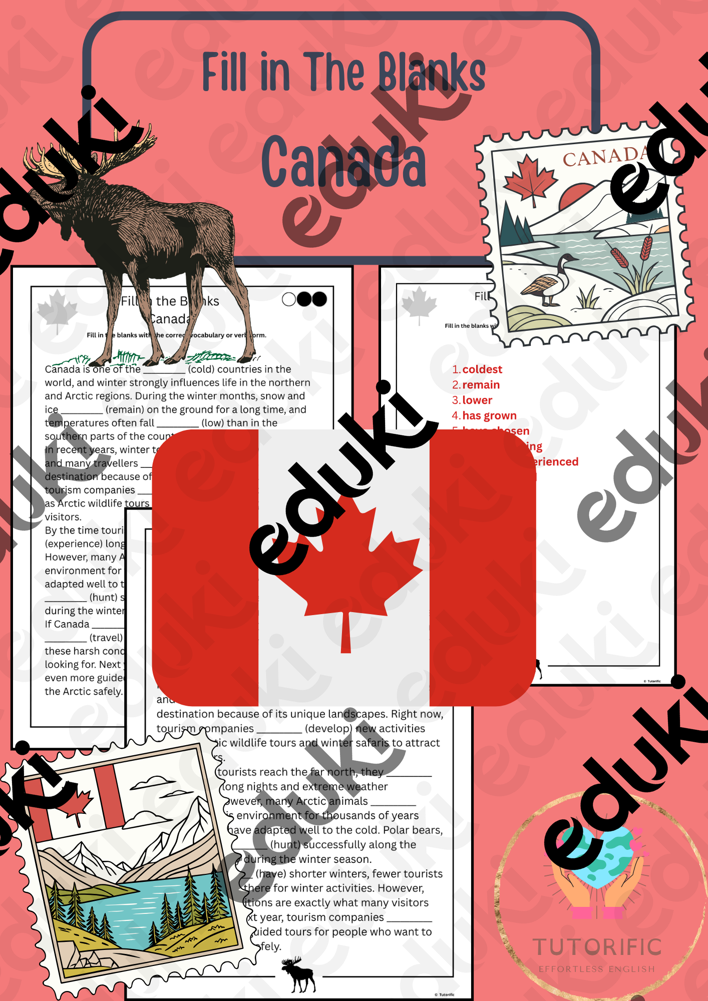 Fill in the Blanks - Canada - Materiale didattico per la materia Inglese