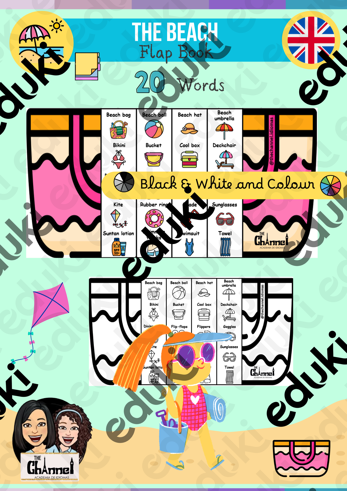 THE BEACH – Flap Book (20 Words) - Ressource pédagogique pour ton cours ...