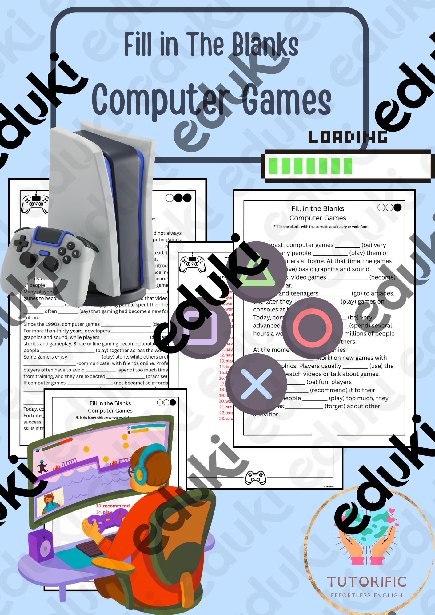 Fill in the Blanks - Computer Games - material de la siguiente ...