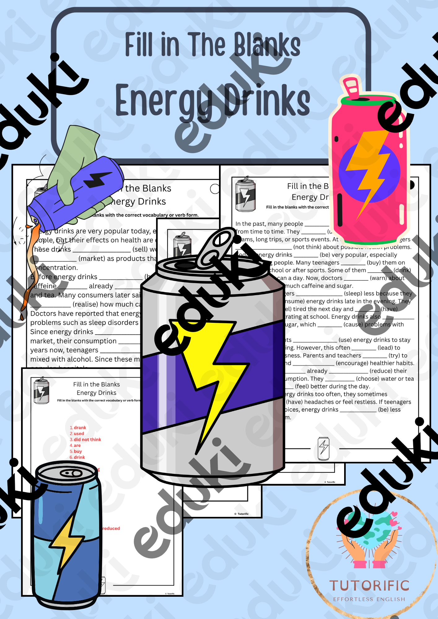 Fill in the Blanks - Energy Drinks - material de la siguiente ...