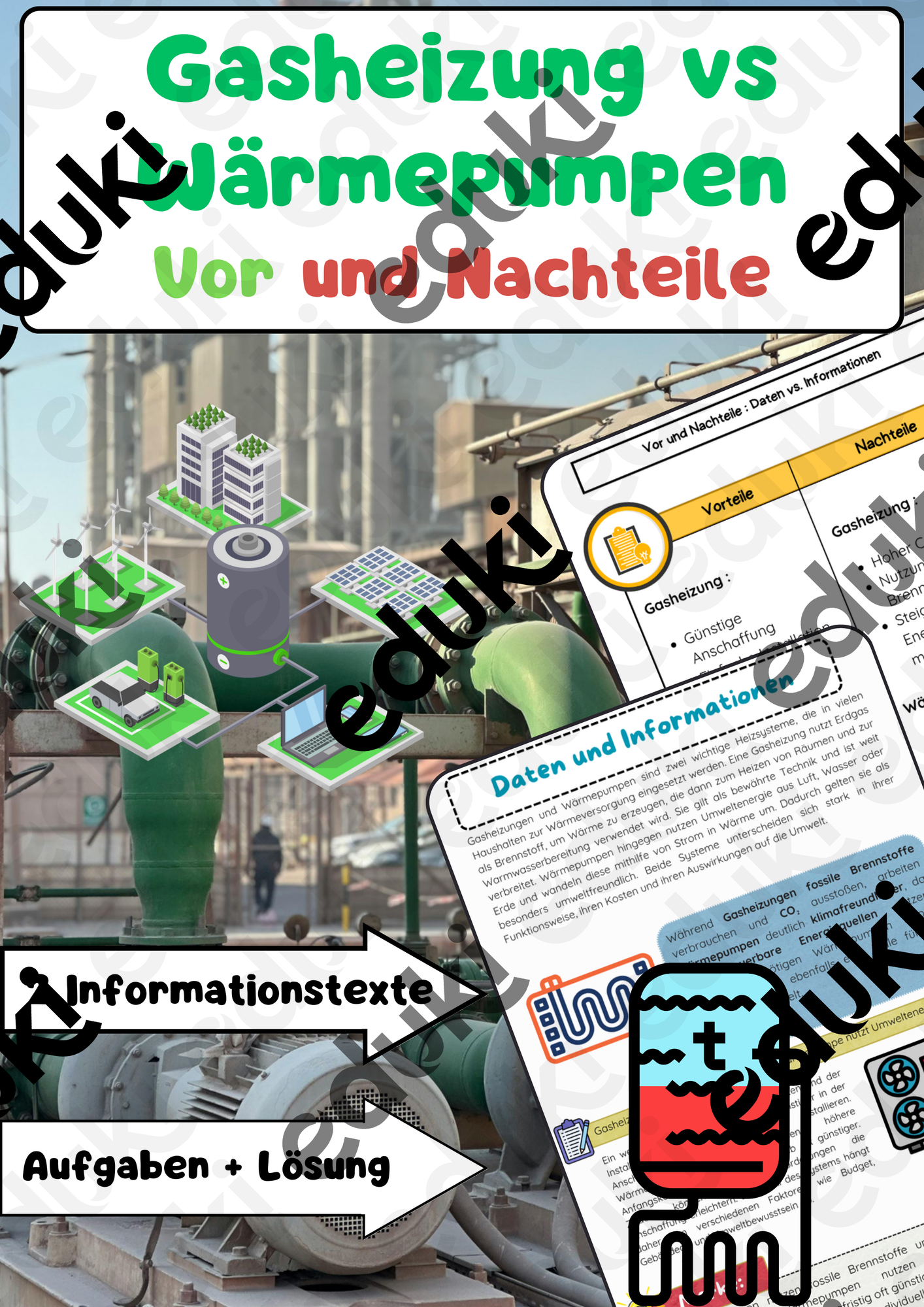 Gasheizung vs Wärmepumpe: Pro- Contra Material – Unterrichtsmaterial im ...
