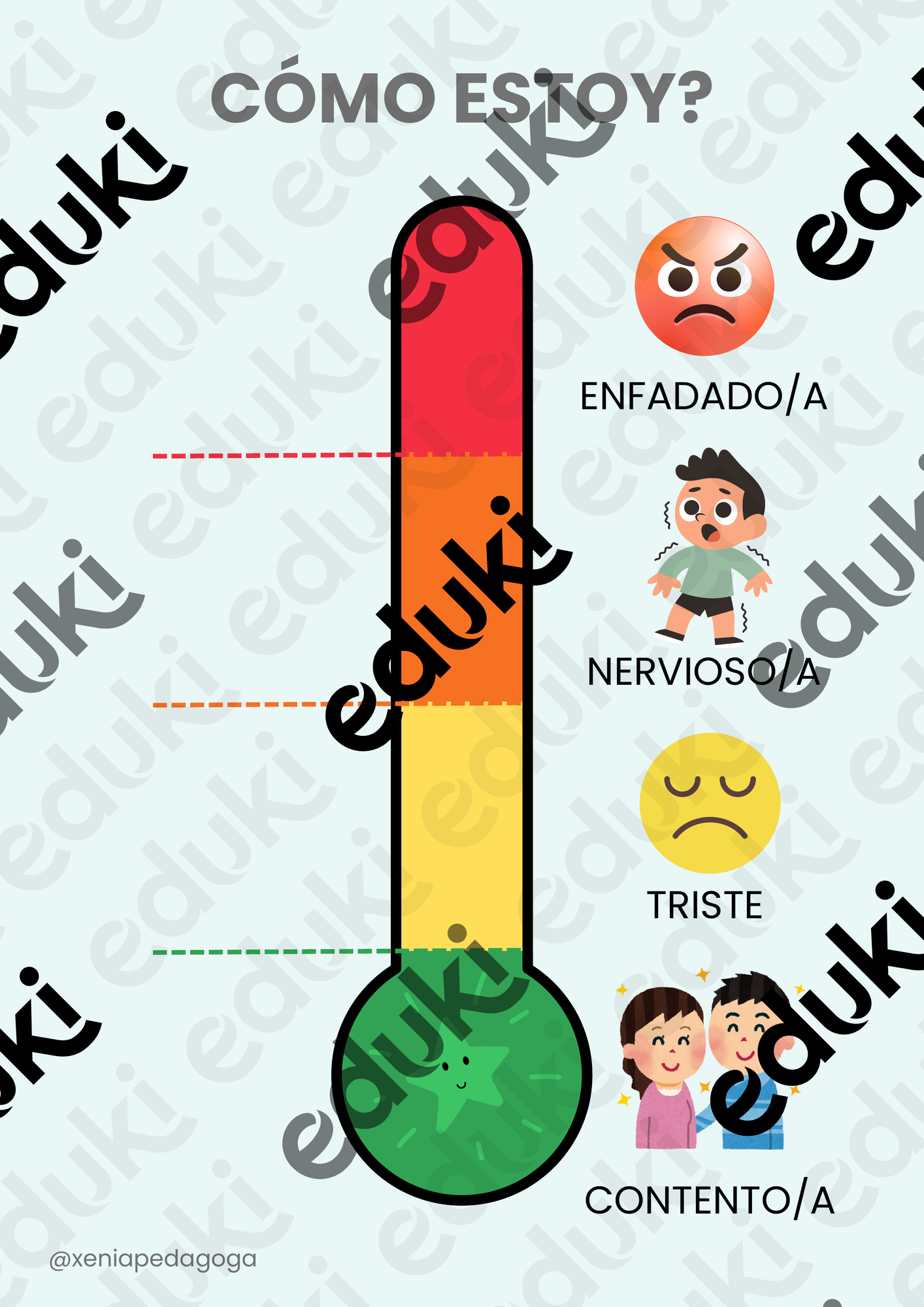 Termómetro emocional – Lámina visual de emociones - material de la ...