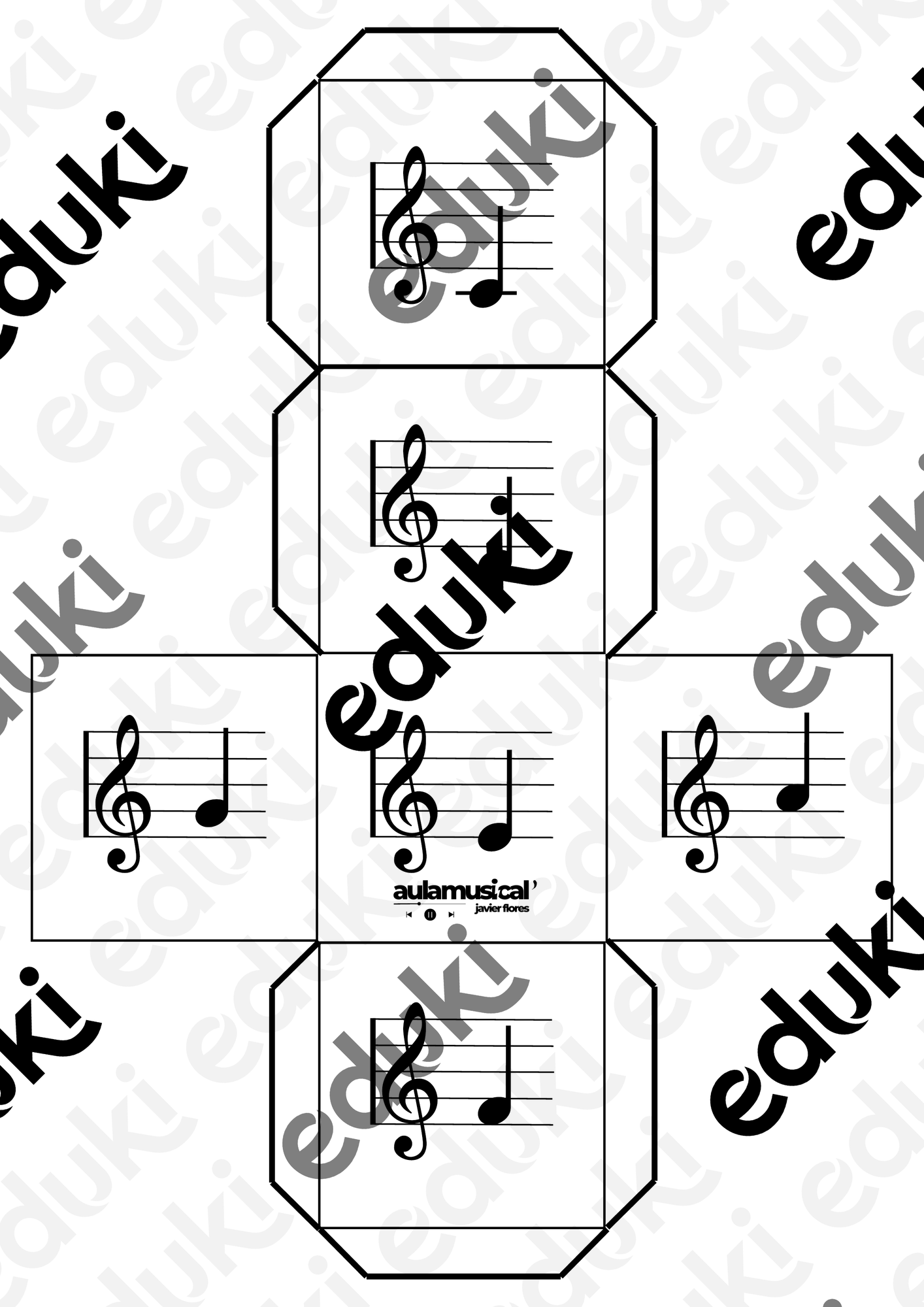 Dado de Notas Musicales: Recorta, pega y...¡A jugar! - material de la ...