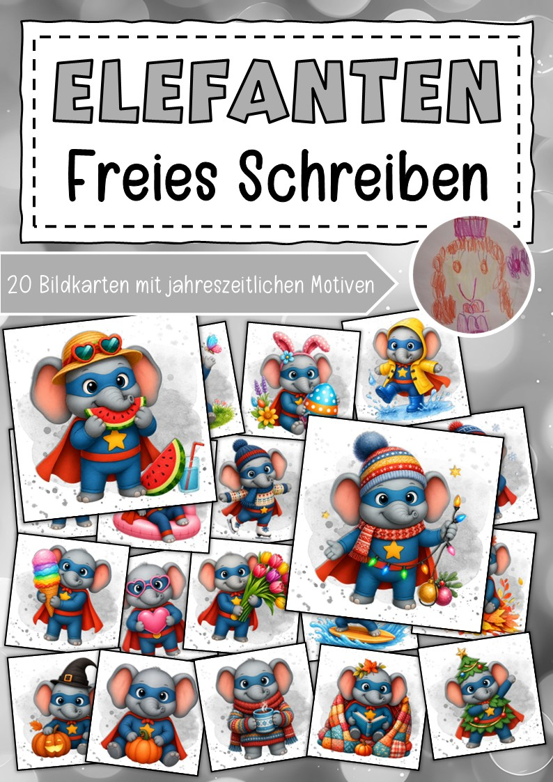 Elefantenklasse freies Schreiben Klassentier Elefant ...