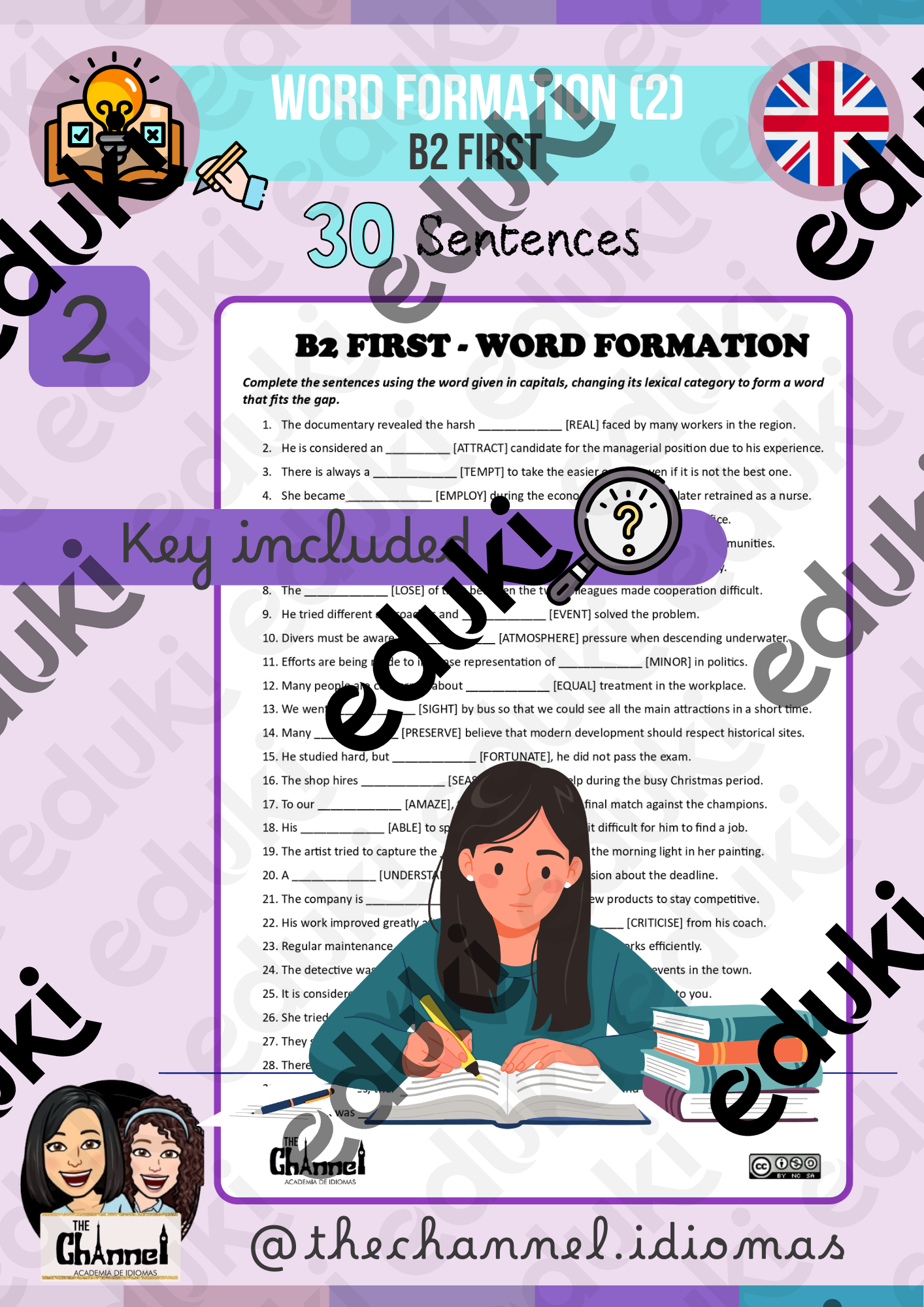 (2) B2 FIRST – WORD FORMATION (30 Sentences) - material de la siguiente ...