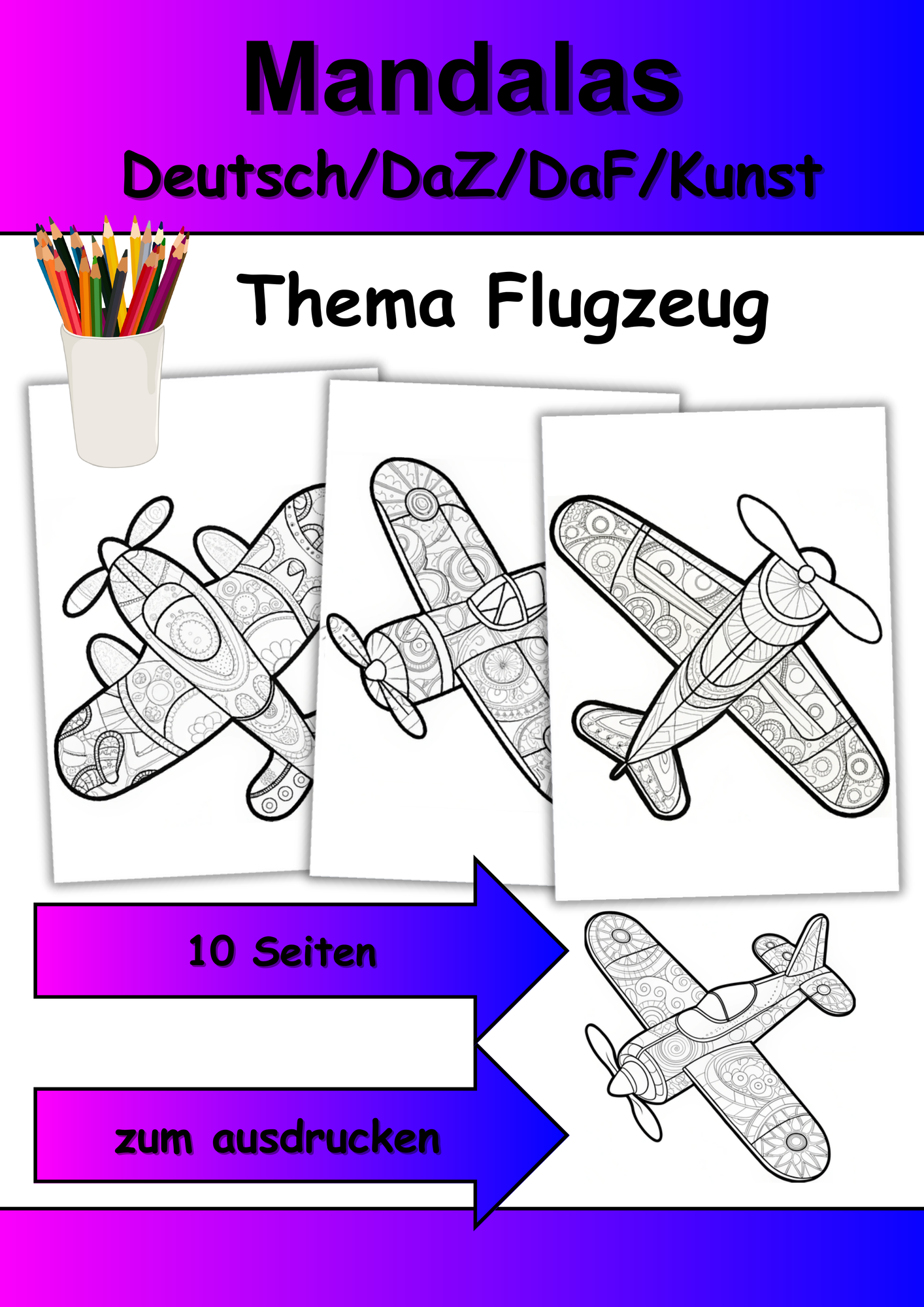 Flugzeug 3 – Unterrichtsmaterial im Fach Arbeitslehre
