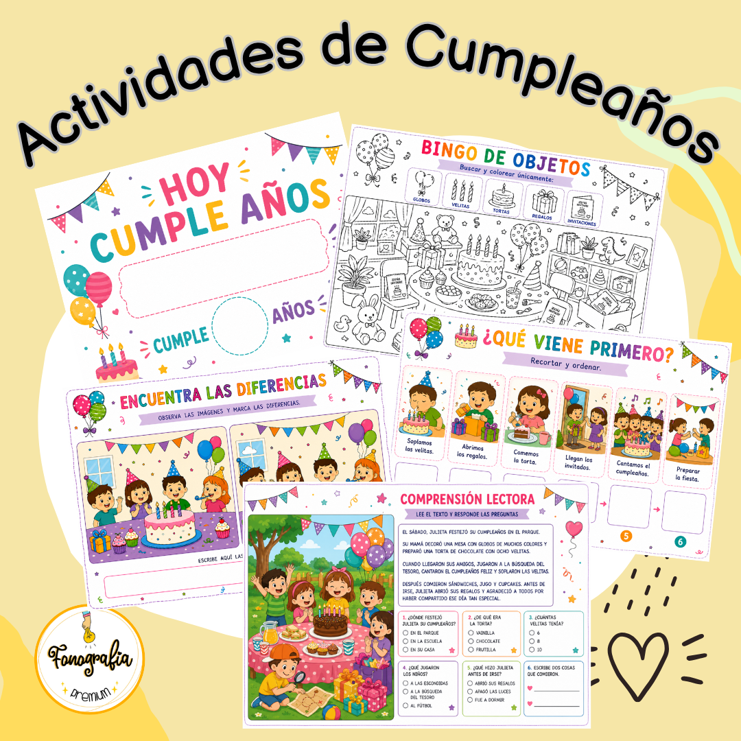Actividades de cumpleaños - material de la siguiente asignatura ...