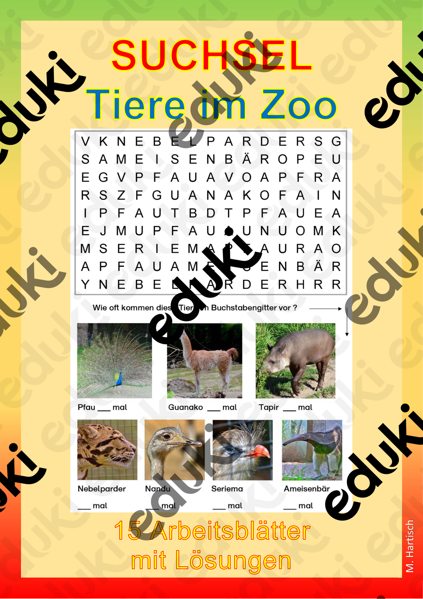 Suchsel - Tiere im Zoo – Unterrichtsmaterial im Fach Sachunterricht