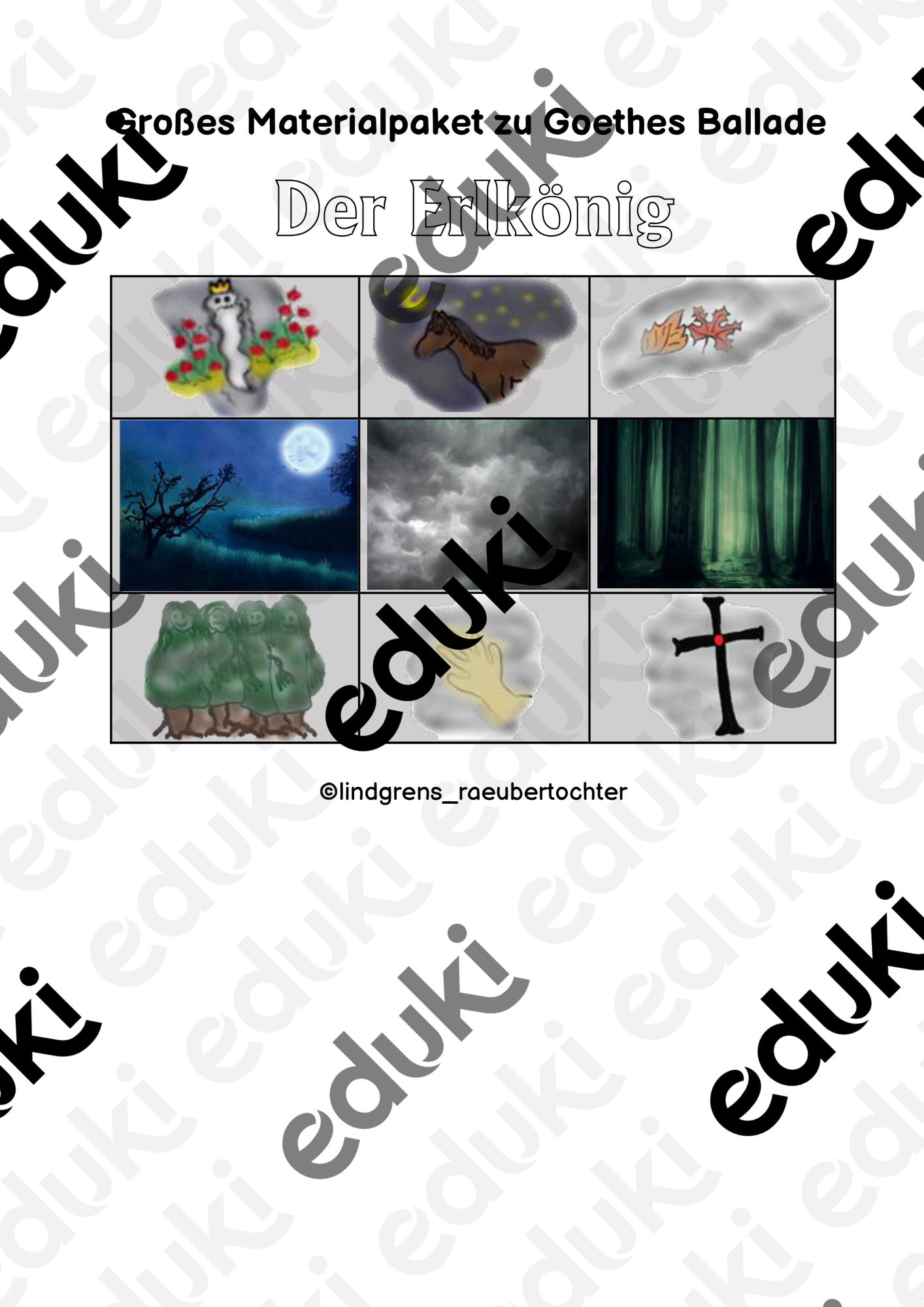 Großes Materialpaket zu Goethes Ballade "Der Erlkönig ...