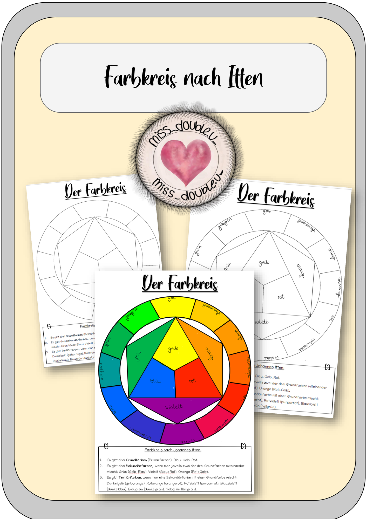 Der Farbkreis nach Itten – Unterrichtsmaterial im Fach Kunst