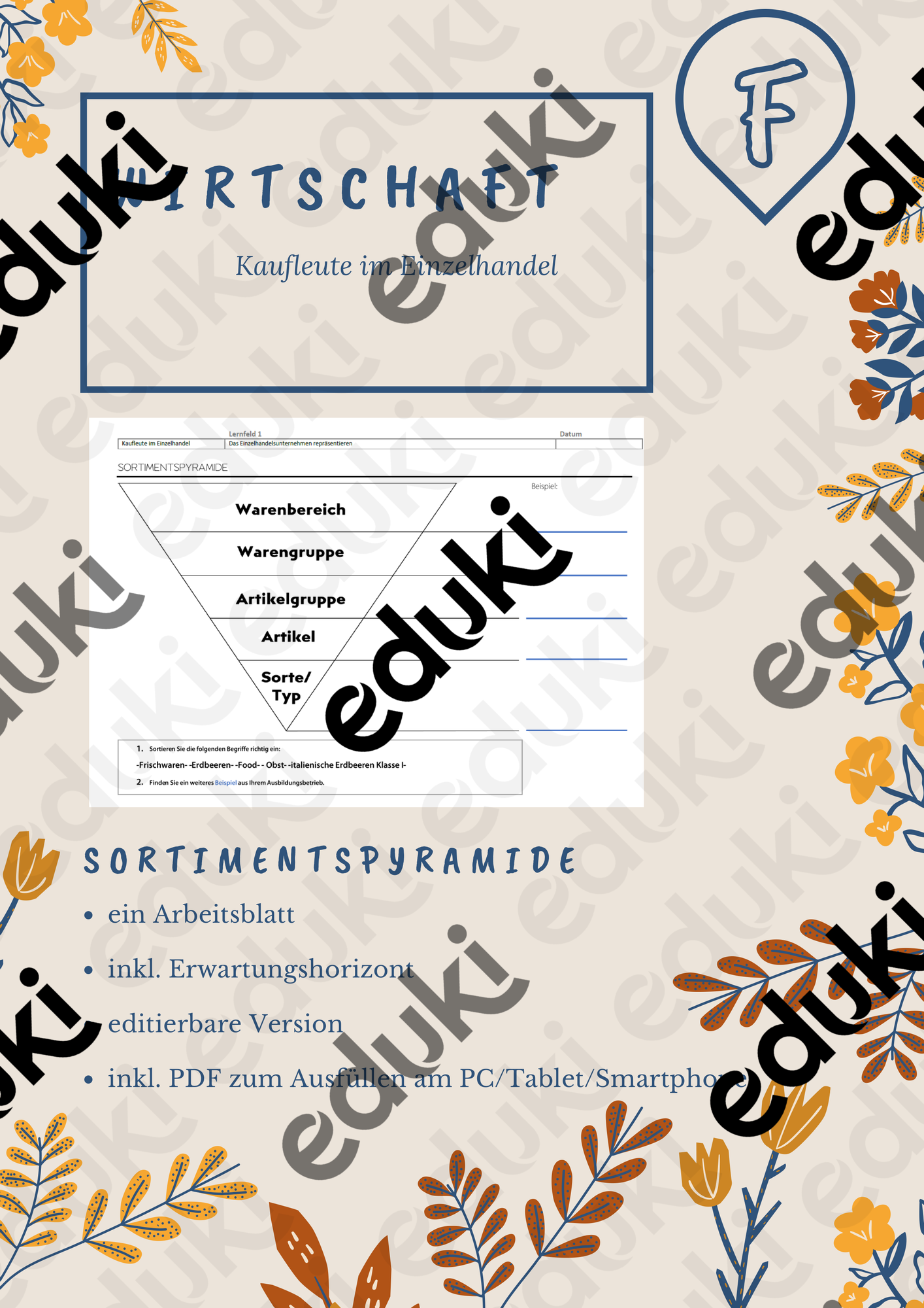 Einzelhandel LF 1: Sortimentspyramide – Unterrichtsmaterial im Fach ...