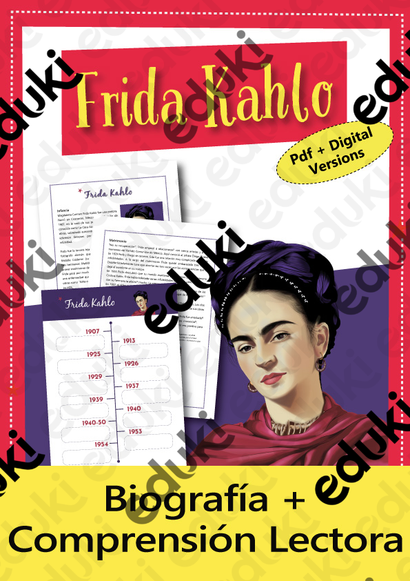 Frida Kahlo: Biografía y Comprensión Lectora (Español) - material ...