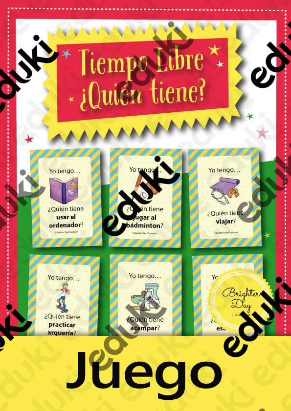 Las Actividades de Tiempo Libre: “¿Quién tiene?” Spiel - material de la ...