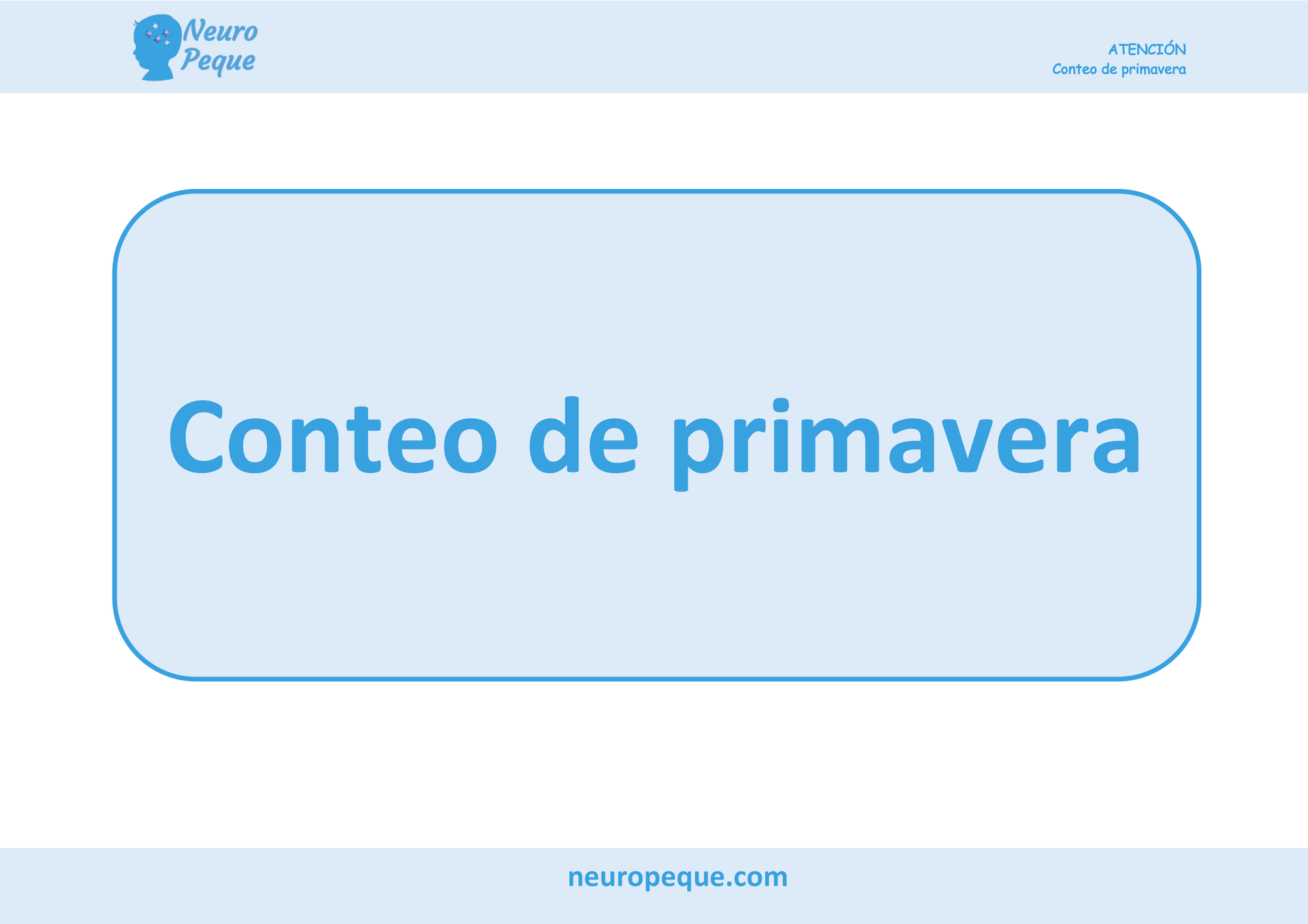 Conteo de primavera - material didáctico de las asignaturas Matemáticas ...