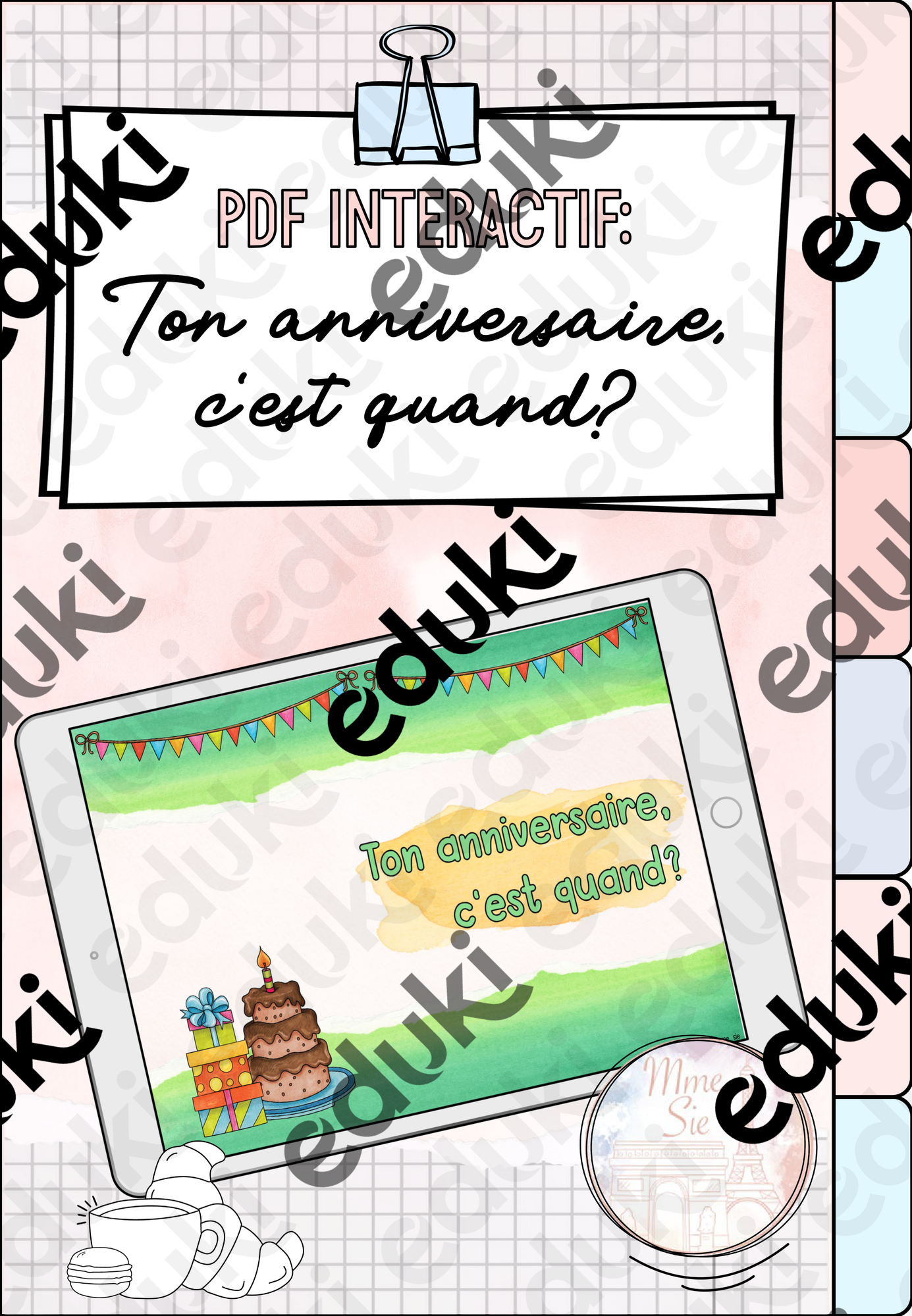 PDF interactif: Ton anniversaire, c'est quand? (la date ...