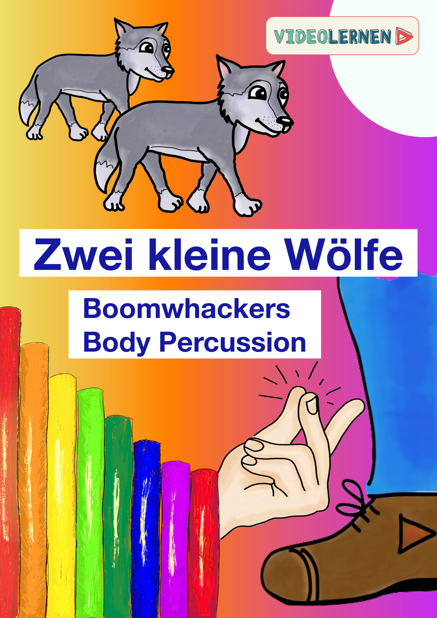 Musik Boomwhackers & Body Percussion🦶🏼Zwei kleine Wölfe mit QR zum Play ...