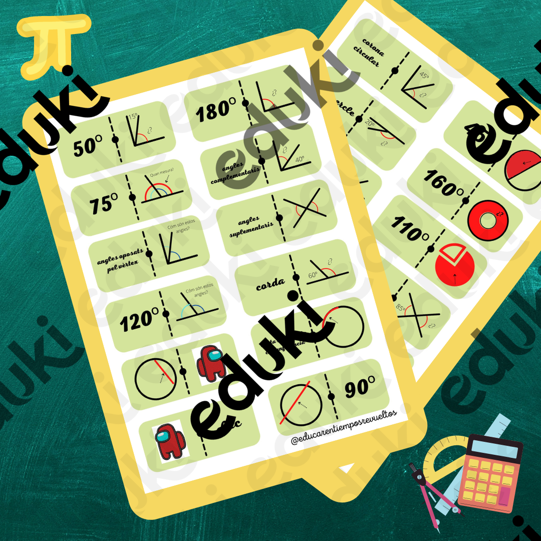 Dominó geométrico: ángulos y circunferencias - material de la siguiente ...
