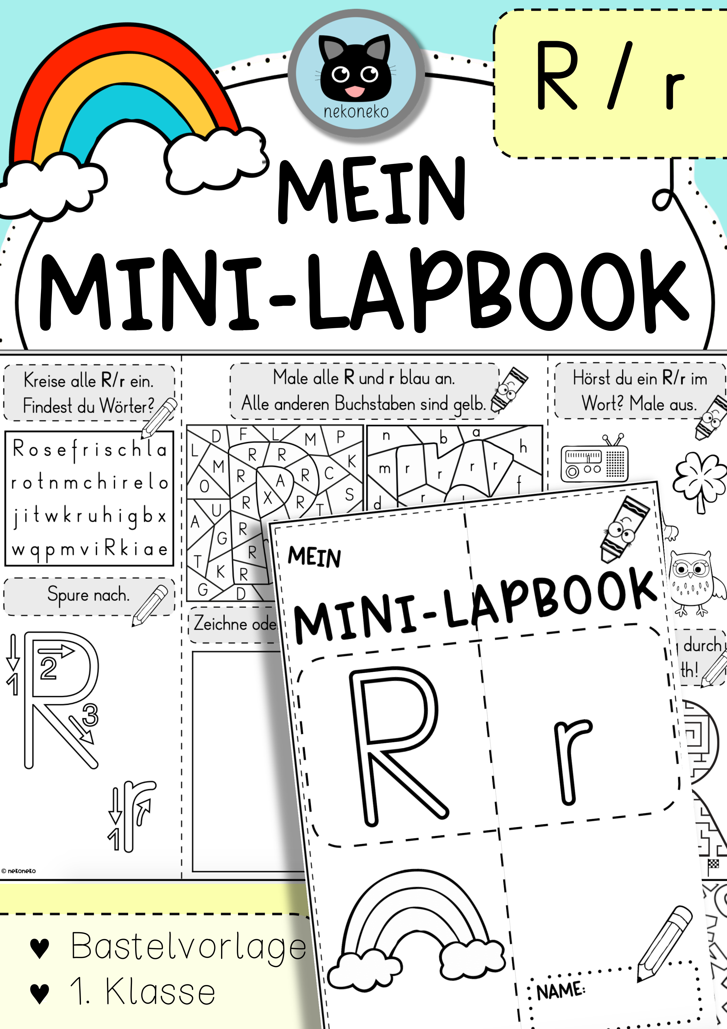 Mini-Lapbook | Buchstabe R/r | Buchstabeneinführung ...